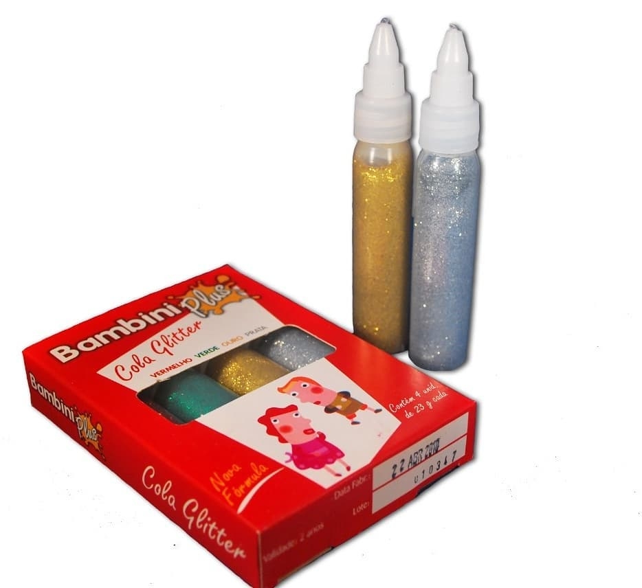 COLA GLITTER 23GR COLORIDA BAMBINI - RoyalPrint Ltda